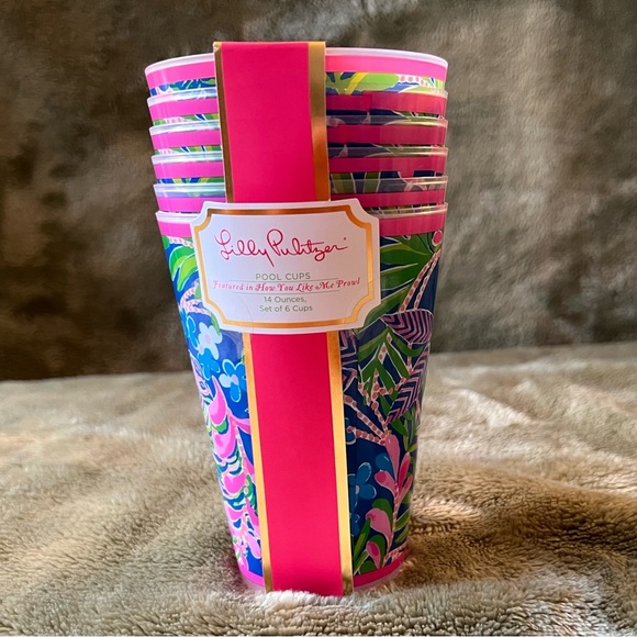Lilly Pulitzer | Kitchen | Nwt Lilly Pulitzer Set Of 6 4 Oz Pool Cups ...